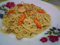 spicy tomyan spaghetti - MyResipi