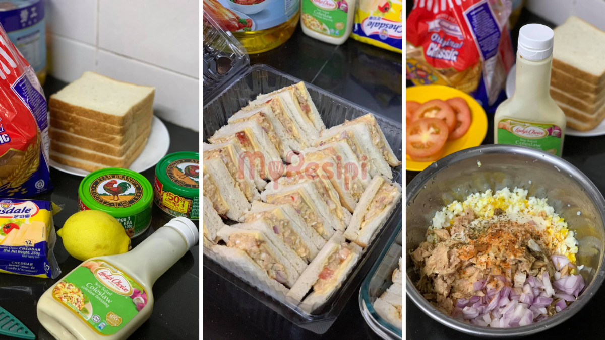 Sandwich Tuna Telur Mayo, Makan Bila-bila Pun Sedap - MyResipi