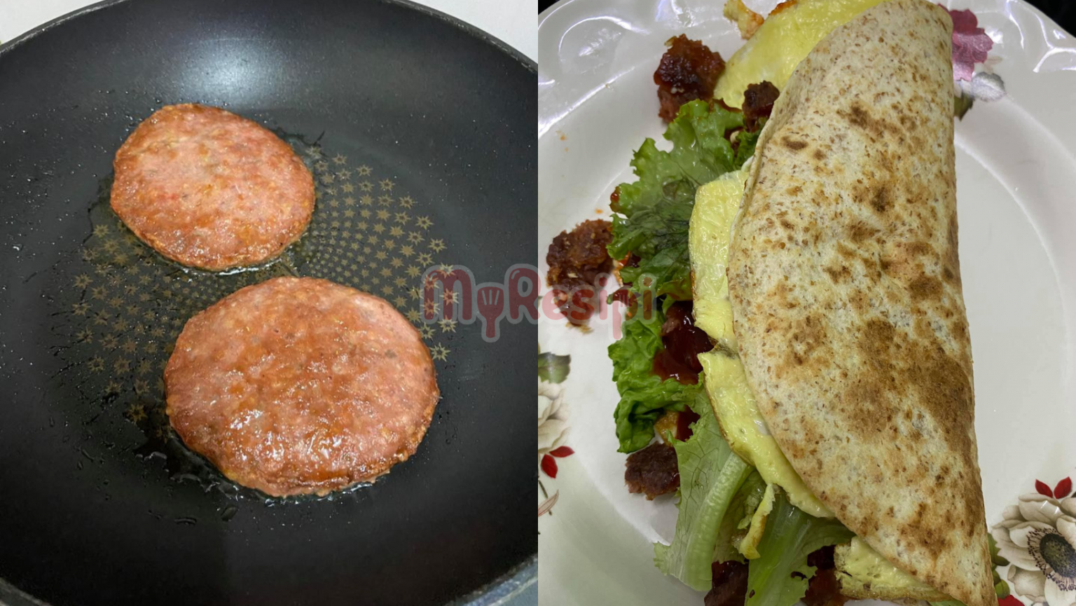 Spicy Beef Wrap Guna Daging Burger, Mudah Dan Sedap - MyResipi
