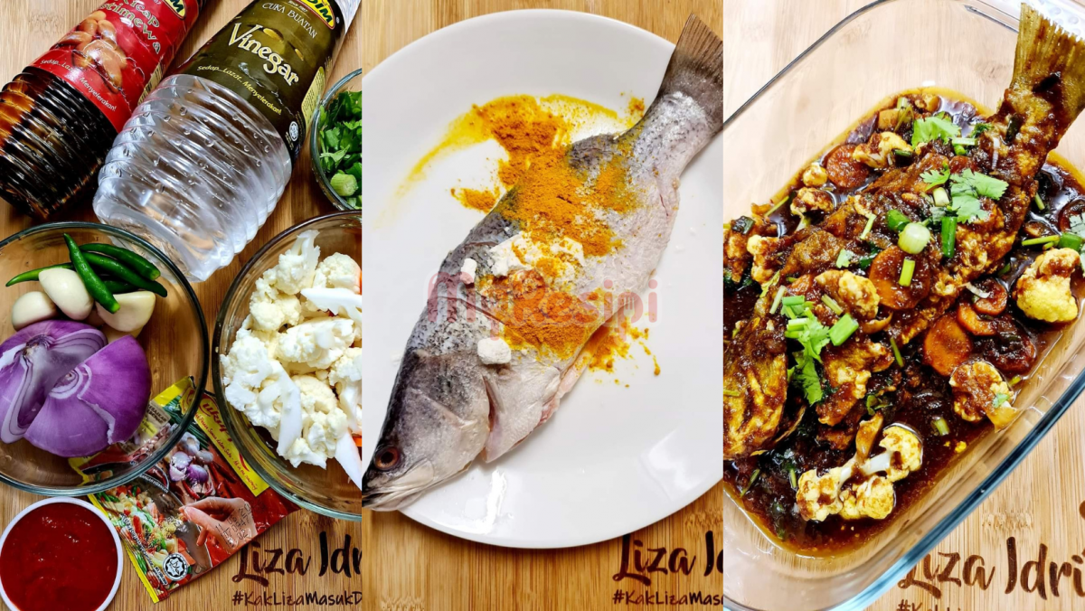 Cara Buat Ikan Siakap Sambal Kicap Pedas Thai, Sedap Macam Restoran ...