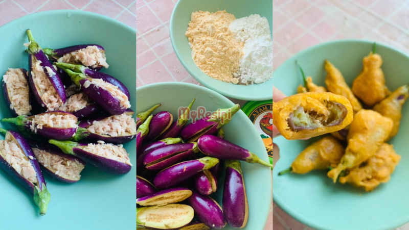 Terung Tempura Inti Tuna, Sedap Makan Dengan Nasi Panas-panas - MyResipi