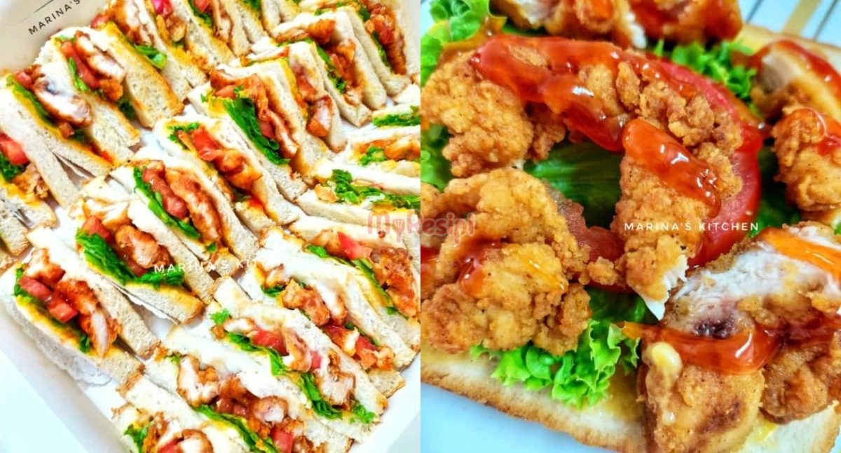 Buat Sendiri Sandwich Chicken Crispy, Puas Hati Letak Isi Banyak - MyResipi