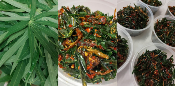 Pucuk Ubi Goreng Cili Api, Buat Stok Tahan 2 Minggu