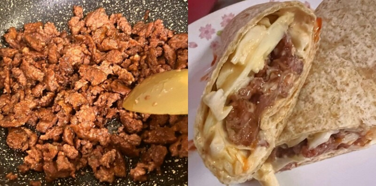 Resepi Wholemeal Wrap Guna Daging Burger, Semudah ABC!