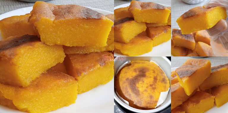 Kuih Bingka Ubi Kayu Guna Air Fryer, Pakai 5 Bahan Je Guna Resipi Ini