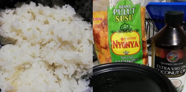 Cara Masak Pulut Dengan Rice Cooker, Tak Letak Santan Pun Sedap