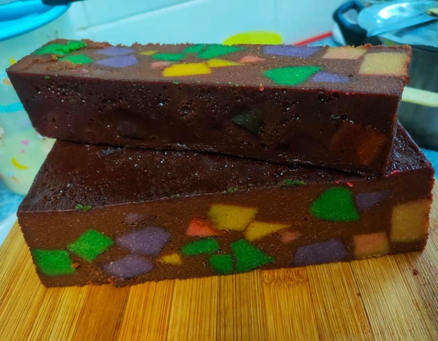 Kek Batu Marmar Paling Cantik, Gebu & Lembut Yang Cukup Sempurna