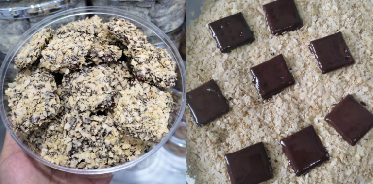 Biskut Cracker Coklat Nestum, Kuih Raya Simple Tanpa Guna Oven!