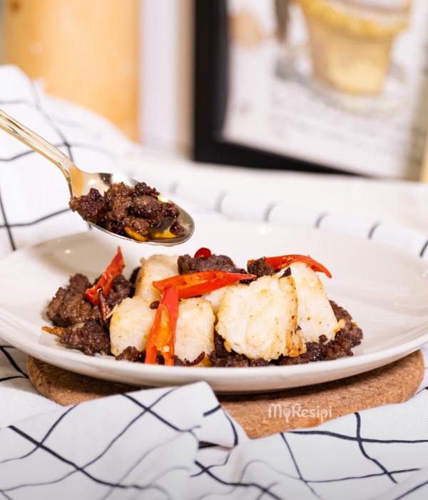 Nasi Impit Goreng Daging, Tetap Sedap Walau Guna Lebihan Nasi Impit