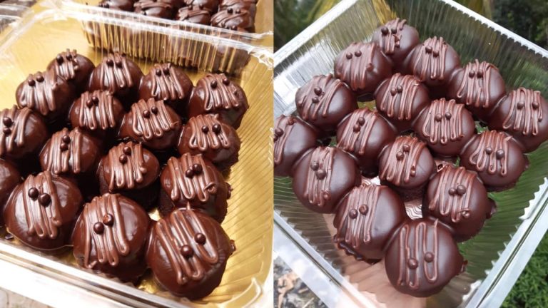 Kek Coklat Moist Mini Guna Acuan Lompang, Hasil Comel Lote!