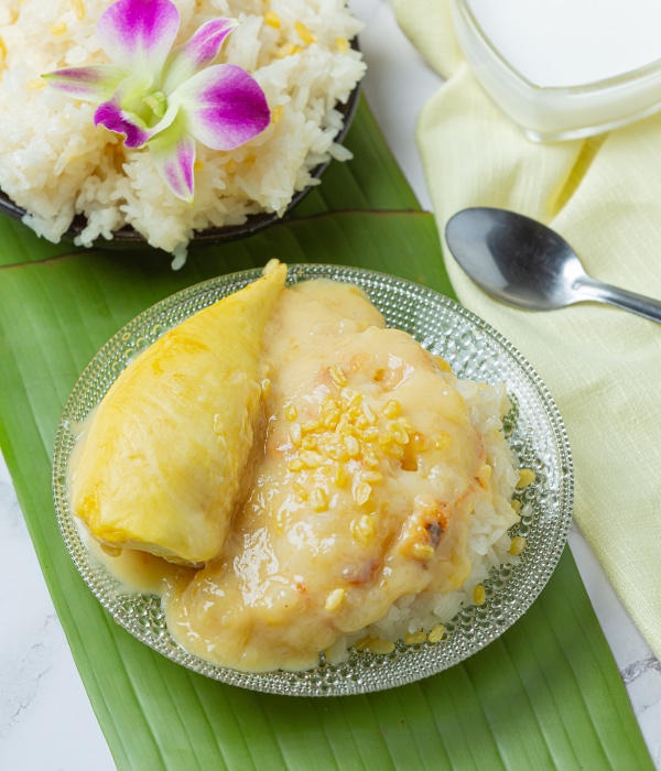 Resepi Pulut Durian, Makan Dengan Kuah Santan Terasa Nikmatnya