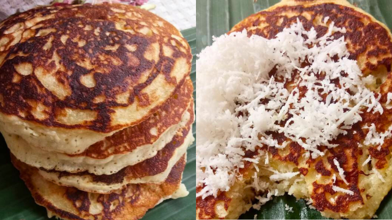 Apam Bakar Kelantan Lembut & Wangi, Sedap Cicah Kelapa Parut!