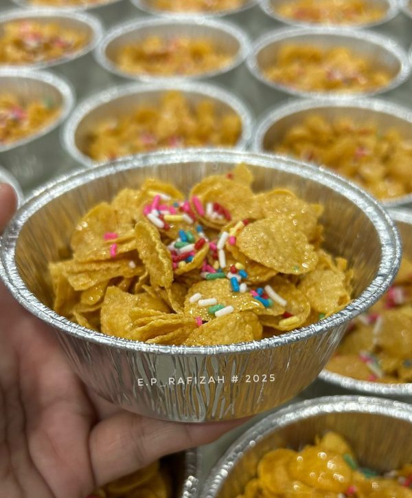 Cornflakes Madu 4 Bahan Untuk Jamuan, Semua Pelajar Pasti Suka!