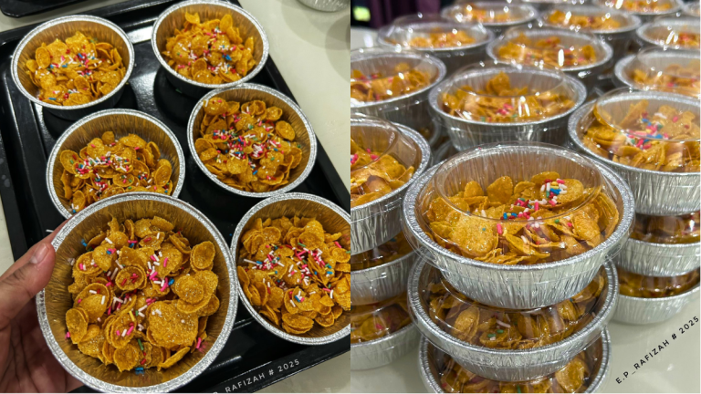 Cornflakes Madu 4 Bahan Untuk Jamuan, Semua Pelajar Pasti Suka!