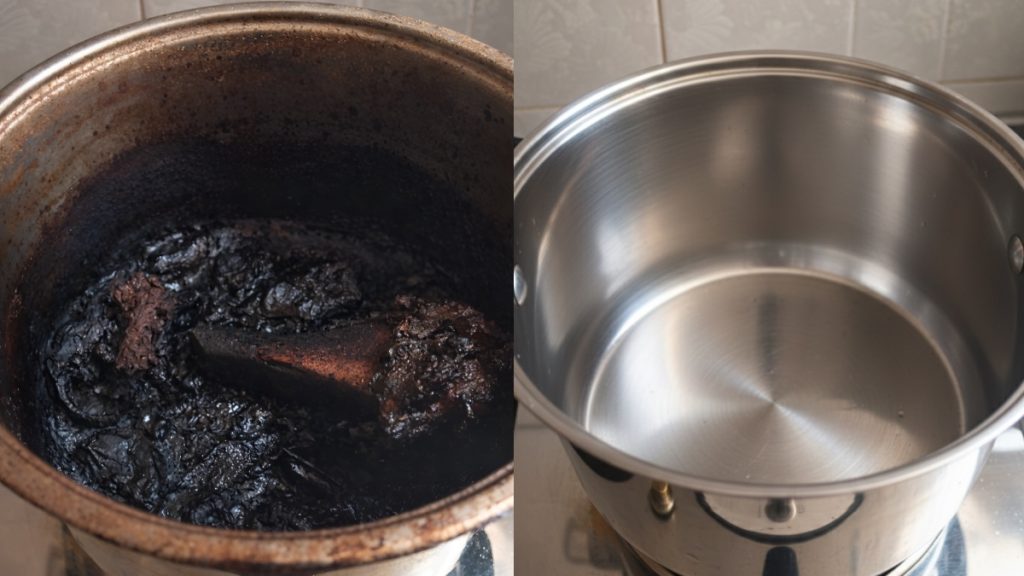 Cara Hilangkan Kerak Periuk Hangus Dengan Bahan Dapur Mudah