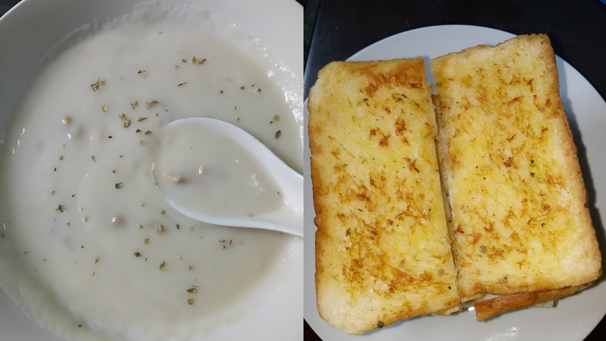 Resepi Mushroom Soup Garlic Bread Ala Pizza Hut Versi Homemade