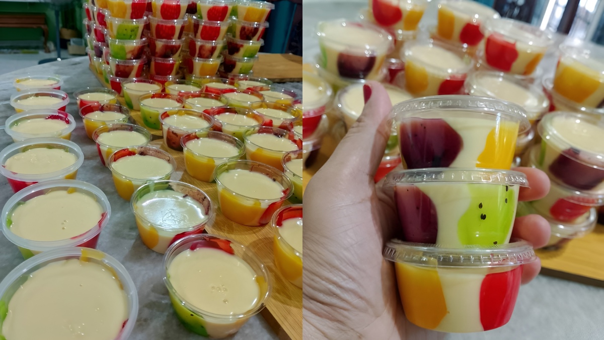 Resepi Puding Tutti Frutti Cantik Manis, Sekali Buat Dapat 35 Bekas