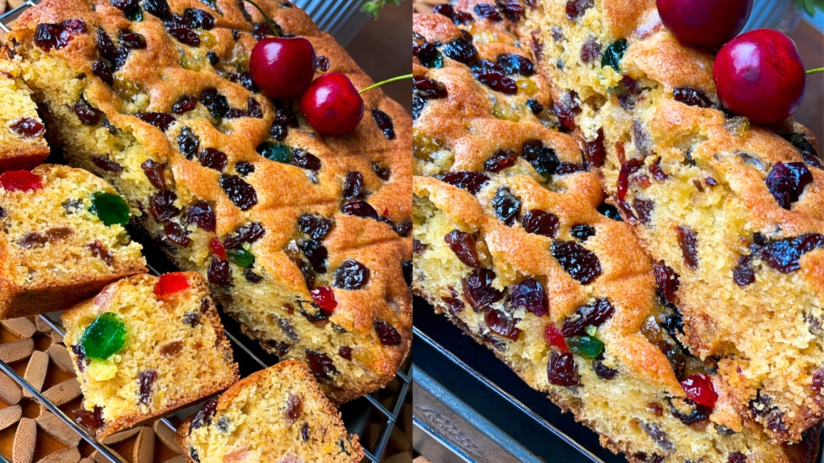 Kek Buah Moist & Gebu, Tips Supaya Kek Naik Cantik & Tak Tenggelam