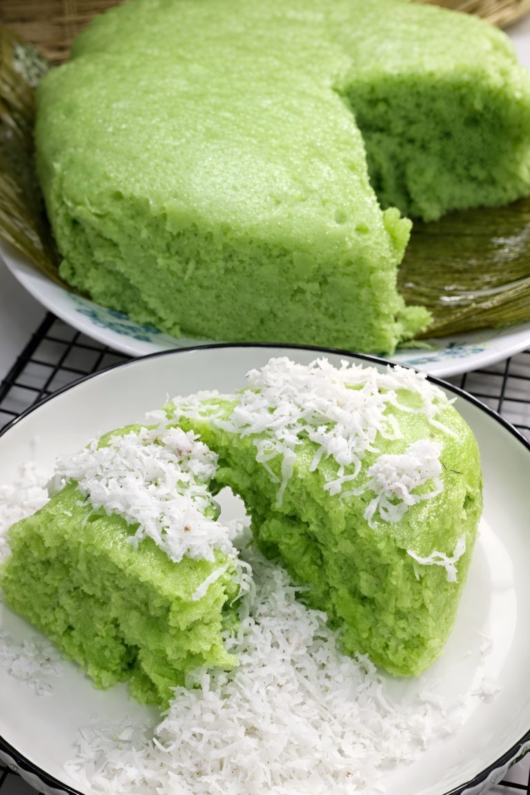 Apam Kampung Gebu Perisa Pandan, Lembut & Naik Cantik Bila Dikukus