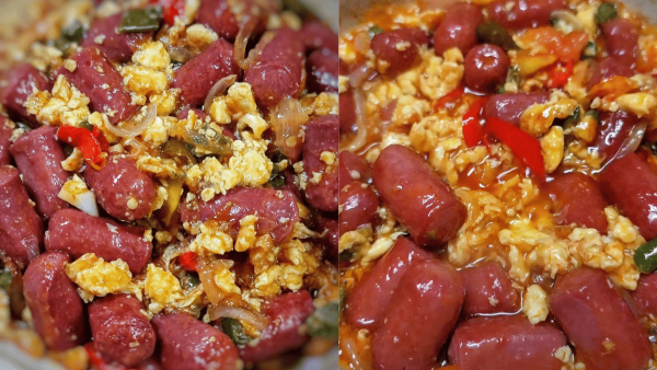 Sosej Telur Masak Sos, Menu Bajet Tengah Bulan Yang Murah Tapi Lazat!