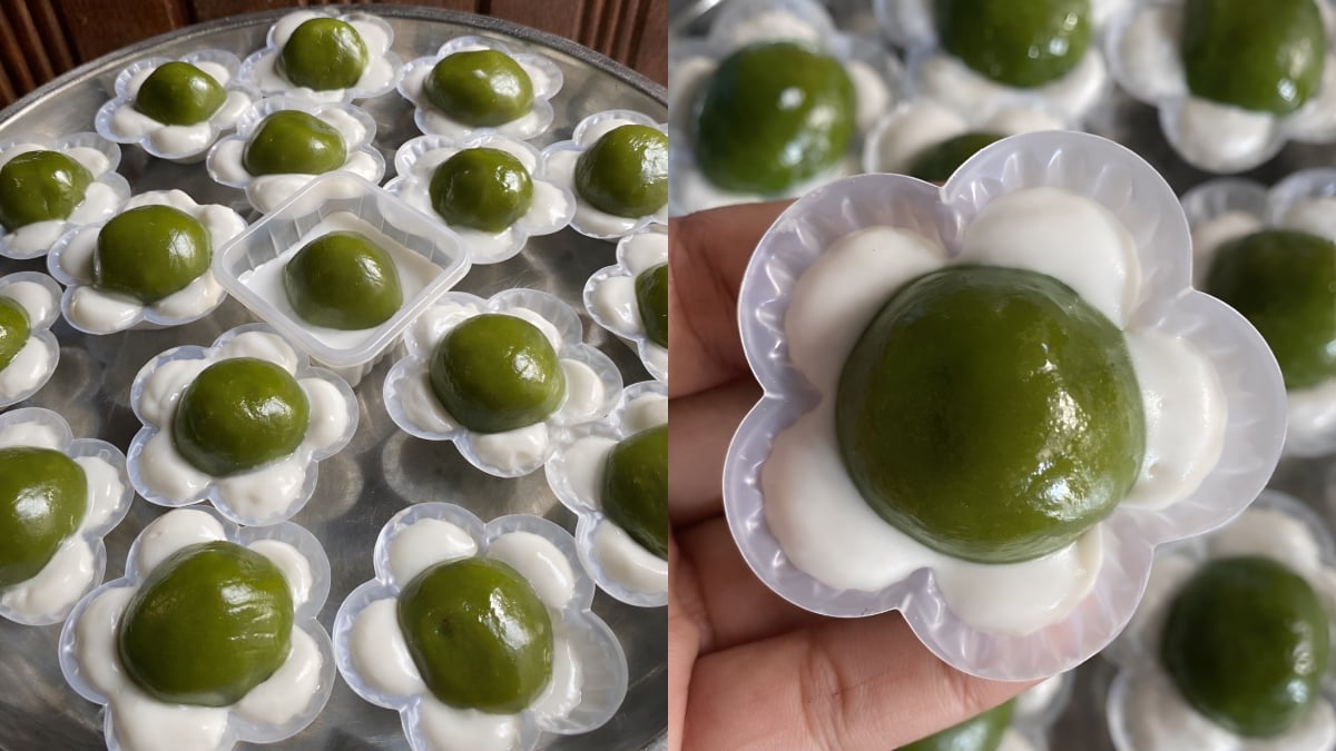 Koci Leleh Moden, Doh Pulut Lembut & Inti Kelapa Gula Melaka Leleh
