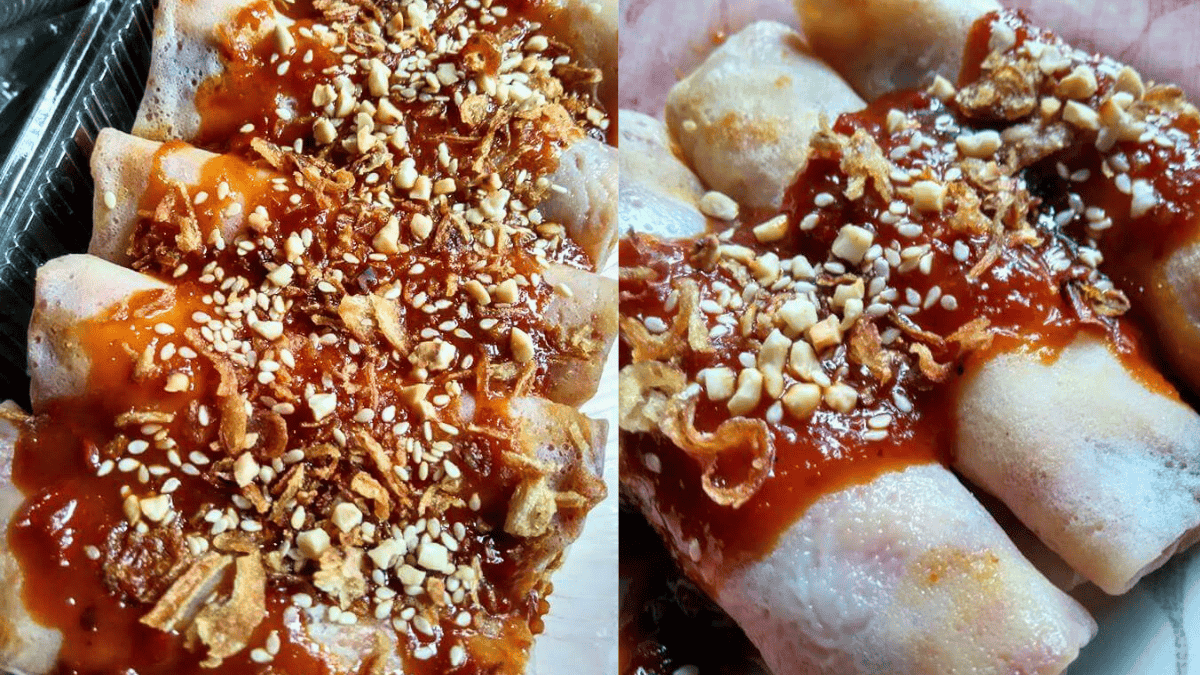 Resepi Popia Basah Penuh Inti, Sos Pedas Manis Memang Padu