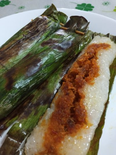 Pulut Panggang Inti Kelapa Udang Kering, Resipi Mudah Untuk Raya