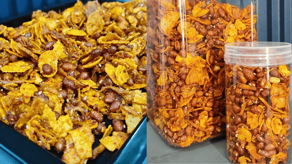 Cornflakes Sira Pedas Rangup & Pedas Manis, Kudapan Ringkas Raya