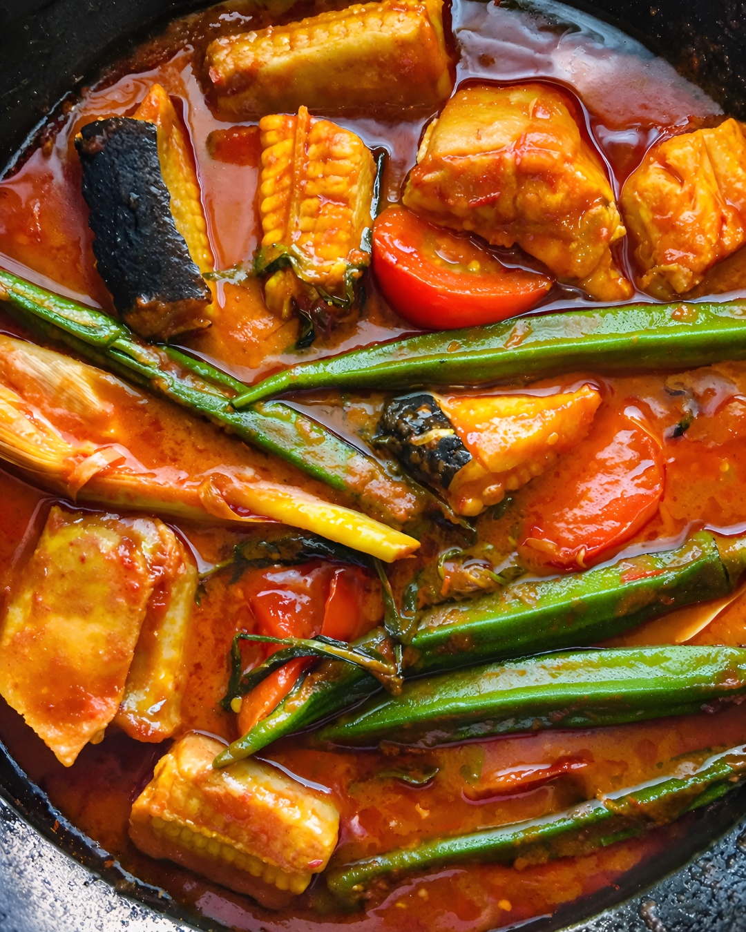 Ikan Pari Asam Pedas Kuah Pekat Sedap, Resipi Viral Wangi Daun Kesum